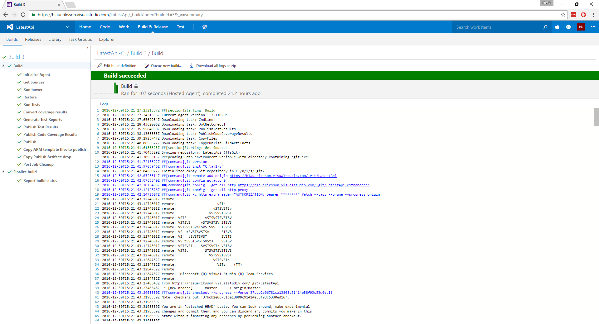 Continuous Delivery with Visual Studio Team Services | Conduct of Code